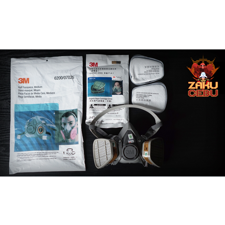 3M Half Mask Set 6200 Series with 6001CN and N95 Filter Combo | Zaku Cebu | Cebu's Home to the ...