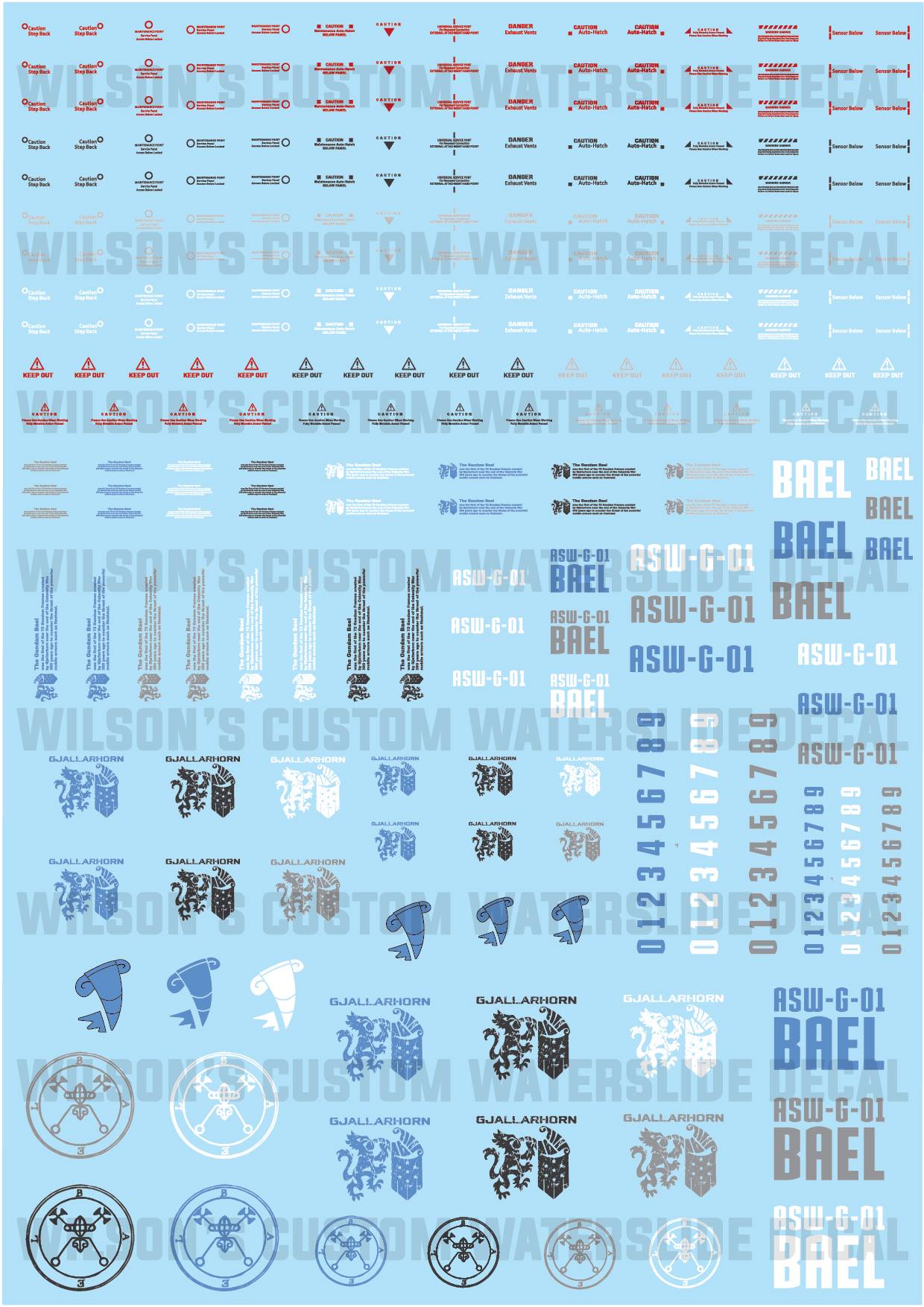 Wilson's Custom Waterslide Decals 1/100 FM IBO Bael | Zaku Cebu | Cebu ...