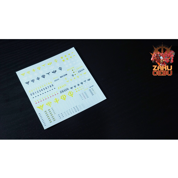 Wilson's Custom Waterslide Decals 1/144 HG EFSF Multi Use Set | Zaku ...