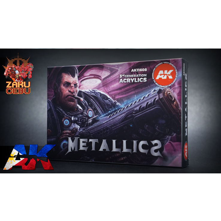 AK Interactive 3rd Generation Acrylic Box Set - Metallics Colors | Zaku ...