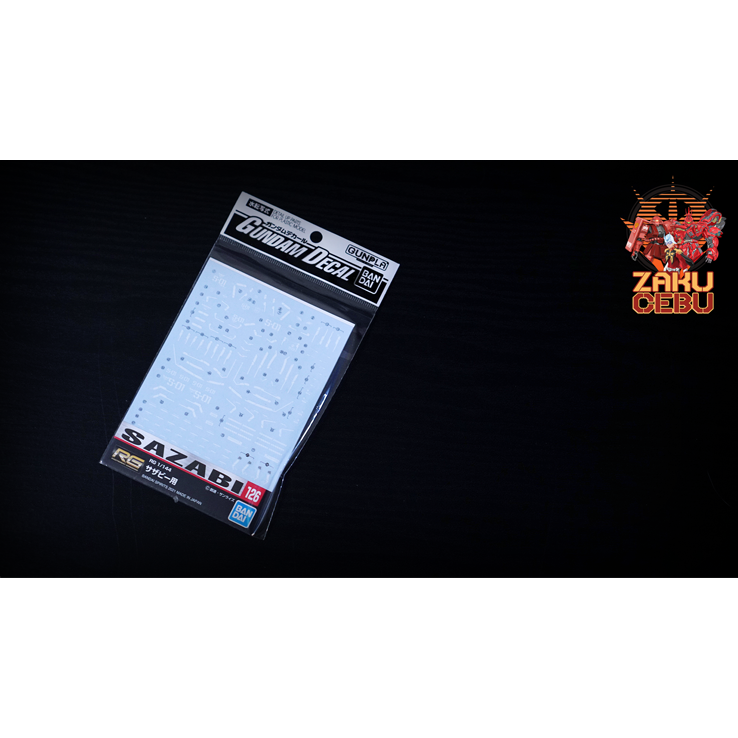 Bandai 1/144 Gundam Decal No. 126 RG Sazabi Waterslide Decals | Zaku ...